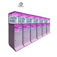 China Single Player Tempering Glass Arcade Claw Crane Machine Pink Color for sale