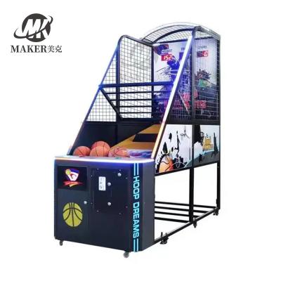 China Coin Operated Electronic Basketball Arcade Game Machine 72 Inch Height Adjustable Hoop for sale