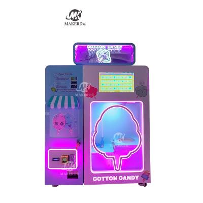 China New Design Commerical High Profit Outdoor Intelligent Marshmallow Fully Automatic Cotton Candy Maker Automatic Machine for sale