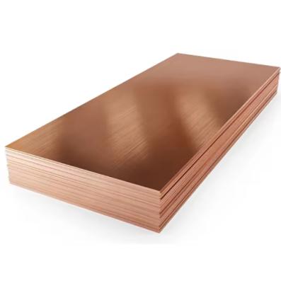 China ASTM/JIS/GB 99% Pure Copper Plate with Bright Surface Finish and Customizable Thickness 1mm-3mm for Industrial Applications for sale