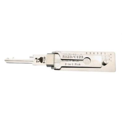 China Original Lishi S123 C123 Lock Pick Set for Schlage Everest S123 and C123 Keyways Blank Keys Product for sale