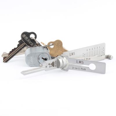 China Original NEW Lishi 2 in 1 Decoder LW5 LW4 for Lockwood 6pin 5pin Blank Keys for sale