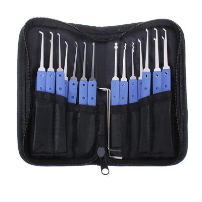 China Blue Klom Lock Picks 18 Pieces Stainless Steel Lock Pick Set  Steel Lock Opener Locksmith Supplies Picks With Track Number for sale