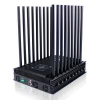 China 18 Antennas Signal Jammer for 2G, 3G, 4G, 5G, GPS, Wi-Fi (including Wi-Fi 6E), and RF Signals With 6-10W per Band and 6-7dBi Omni-Directional Antennas. for sale