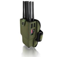 China Plastic 8 Antennas Portable 2G 3G 4G 5G WIFI Signal Jammer With Nylon Case for sale