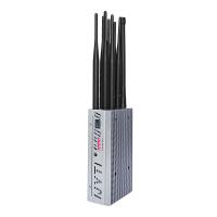 China 8 Antennas Portable Mobile Phone Signal Jammer with Bigger Hot Sink & Battery Blocks 2G 3G 4G 5G WIFI signals for sale