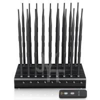China 18 antennas signal jammer blocking all 2G 3G 4G 5G WIIFI (Including 5.2G,5.8G,WIFI 6E) GPS RF LOJACK signals with remote control. for sale
