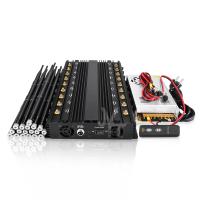 China 18 antennas signal jammer blocking all 2G 3G 4G 5G WIIFI (Including 5.2G,5.8G,WIFI 6E) GPS RF LOJACK signals with remote control. for sale