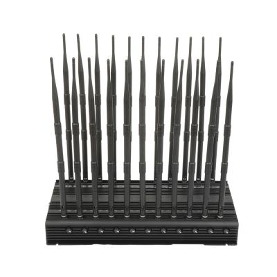 China Multifunctional 22 Antennas Full-Band Wireless Signal Jammer With Remote Control. Blocks 5.2G, 5.8G, Wi-Fi 6E, Lora, etc. Signals, and Has a 70m Jamming Radius for sale