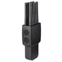 China Plastic 12 Antennas Multifunctional Mobile Phone Signal Jammer Blocking All 2G.3G.4G.5G Mobile Phone Signals and GPSL1 WIFI Lojack Signals for sale
