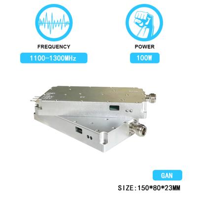 China 100W 1100-1300MHz PA Power Amplifier Signal Blocking Device Anti Drone Fpv Uav Drones Module With  GAN And Isolation Protector for sale
