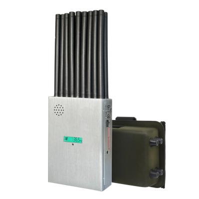 China 18 antennans portable signal jammer blocking WIFI 6E and mobile phone 2G, 3G, 4G, 5G and GPSL1, GPSL2-L5, GPSL3-L4 , 2.4GWIFI, 5.2GWIFI, 5.8GWIFI, UHF, RF, Lojack signals With 2.5dbi Antennas. for sale
