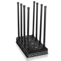 China 8 antennas  jammer with Intelligent cooling system,blocking 2G,3G,4G,5G signals,cover range up to 150m for sale