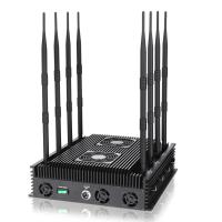 China New powerful 8 antennas jammer block 2G, 3G, 4G,5G signals. adjustable 72W output power cover range up to 80m for sale