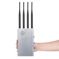 China Portable 8 antennas mobile phone signal jammer blocks 2G 3G 4G 5G WIFI signals with bigger hot sink & battery for sale