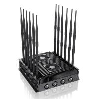 China Powerful 12 bands jammer blocks 2G,3G,4G,5G,WIFI,GPSL1 signals with an output power of 100W ,shielding range up to 100m for sale