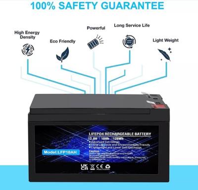 China 12.8V 10Ah Lithium Phosphate Battery Built In LiFePO4 Rechargeable Battery for sale