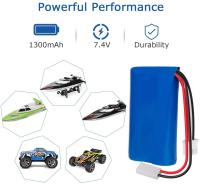 China Lightweight 3C Lithium Battery KET-2P Li Ion 18650 Battery 7.4V 1300mAh CE for sale