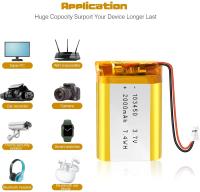 China 103450 3.7V Lithium Ion Polymer Battery 57g Rechargeable Li Ion Battery 2000mAh for sale