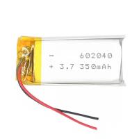 China 3.7v 500mAh Li Lithium Polymer Battery 0.35A Unrechargable With Wire for sale