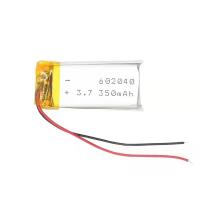 China Tachograph Lithium Polymer Battery 2.75V Li Ion Battery 3.7V 350mAh Rechargeable for sale