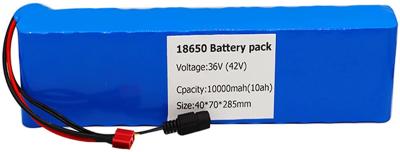 China 1.5kg Vehicle Lithium Battery 18650 36v 10ah Lithium Ion Battery Pack MSDS for sale