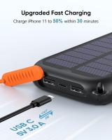 China Real Portable Hand Crank Solar Power Bank Station 26800mAh NCM for sale