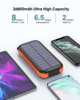 China Real Portable Hand Crank Solar Power Bank Station 26800mAh NCM for sale