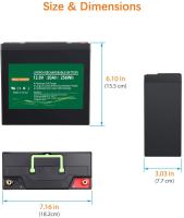 China 24v 12v 100ah / 36v 20ah / 48v 20ah LiFePO4 Lithium Battery For Solar Storage for sale