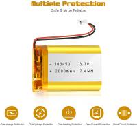 China NCM Rechargeable Li Ion Battery 3.7v 2000mah / Lithium Ion Battery Connector JST for sale