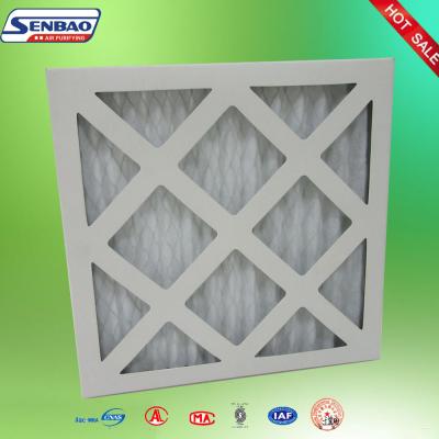 China Cardboard Paper Frame Furnace Pre Filter White Synthetic Fiber MERV10 MERV8 for sale