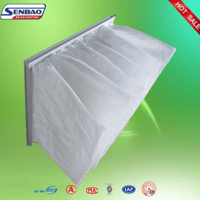 China Industrial Fiberglass Pocket Air Filter Synthetic Fiber Bag Filter F6 for sale