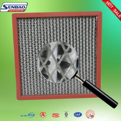 China Aluminum Seperator High Efficiency Hepa Filter Fiberglass Media Deep Pleated for sale