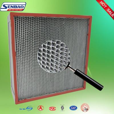 China Deep Pleated Industrial Air Filters Aluminum Foil Separator H13 Efficiency for sale