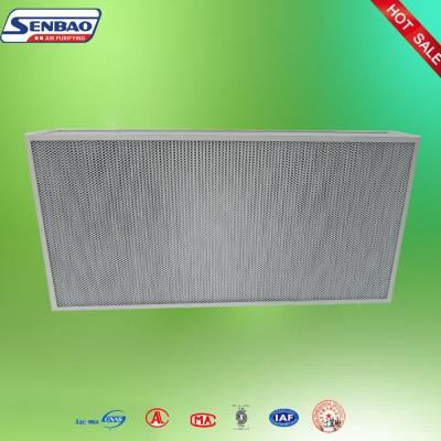 China Deep Pleated High Performance Air Filters Ceiling Aluminum Alloy Frame for sale