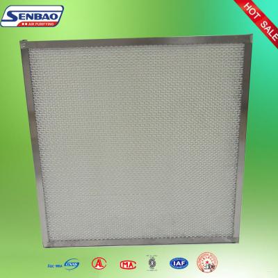 China Galvanized Framed Standard Pleated Final Hepa Air Filters For Class 100000 Room for sale