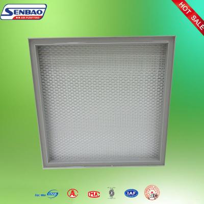 China Clean Room Hepa Air Filters Geal Seal Fiberglass Mini Pleated H13 H14 for sale