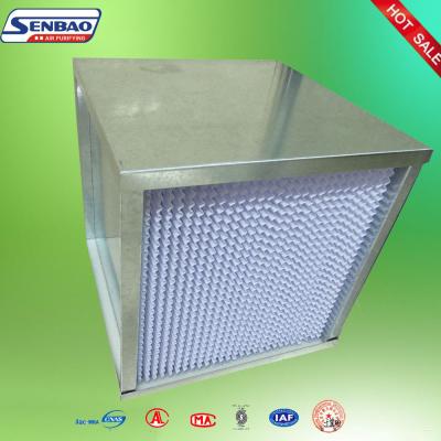 China Optical Instrument Industry High Efficiency Air Filter Unit Galvanized Frame for sale