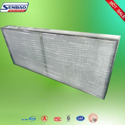 China Aluminum Deep pleat HEPA filter H14 High Efficiency Air Filter for sale