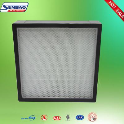 China Non Separator Mini Pleated Hepa Air Filters H13 Aluminum Frame for sale