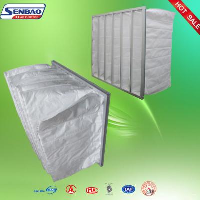 China White F5 Pocket Air Filters For HVAC System / Hepa Air Purifier Filter for sale