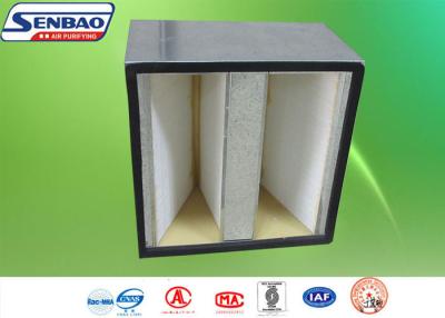 China High Efficiency V Bank Filters Ventilation System Galvanized Frame for sale