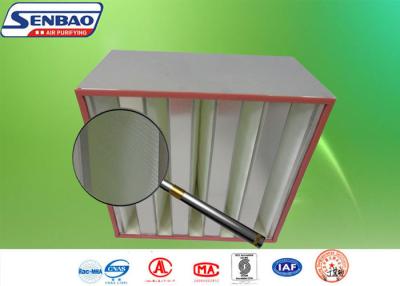 China Multi V Bank Filters Aluminum Frame High Efficiency Room Air Filters for sale