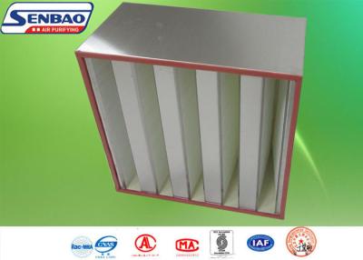 China Aluminum Frame V Bank Filters Multi - V Bank Mini Pleated Air Filter for sale