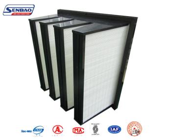 China Medium Efficiency V Bank Rigid Bag Carbon Activated Filter 1-5um Particulate ISO9001 4V 5V for sale