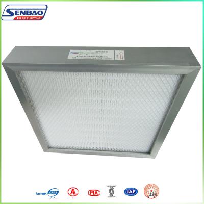 China Aluminum Frame Hepa H13 H14 High Efficiency Mini Pleated Fiberglass Air Filters for sale