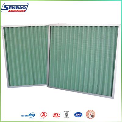 China G4 Gas Turbine HVAC Disposable Pleated Panel Pre Air Filters Primary Synthetic Fiber for sale