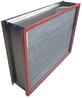 China H13 SUS Frame Deep Pleated High Temp Hepa Filter 0.3um Particulate for sale