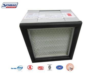 China Clean Room Mini Pleat Duct Type Air Conditioning Hepa Filter Aluminum Frame for sale