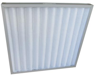 China Clean Room Air System Pre Air Filter With Aluminum Alloy Frame Pleat Panel Design for sale